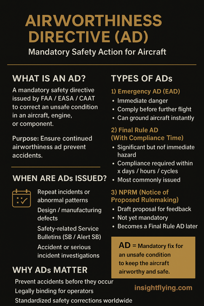 Airworthiness Directive (AD) คืออะไร? ทำไมสำคัญมากในความปลอดภัยการบิน ...